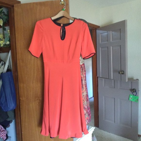 kate spade | Dresses | Kate Spade Red Keyhole Neck Holiday Dress | Poshmark